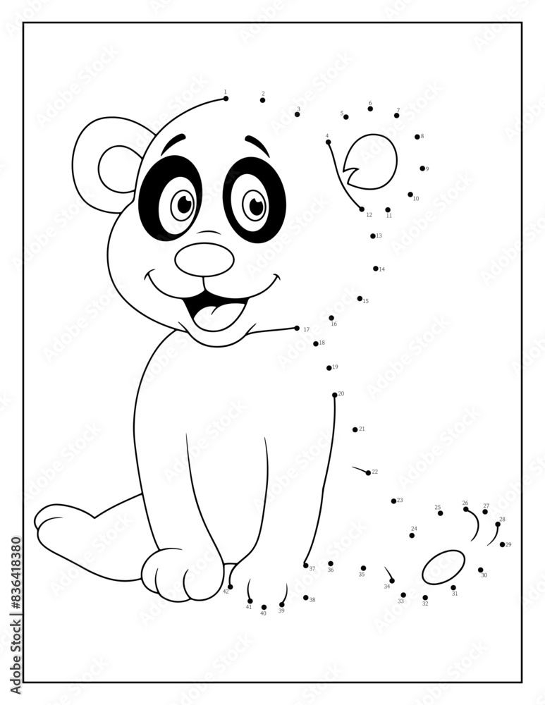 Animals dot to dot activity book for coloring page Stock Vector | Adobe ...