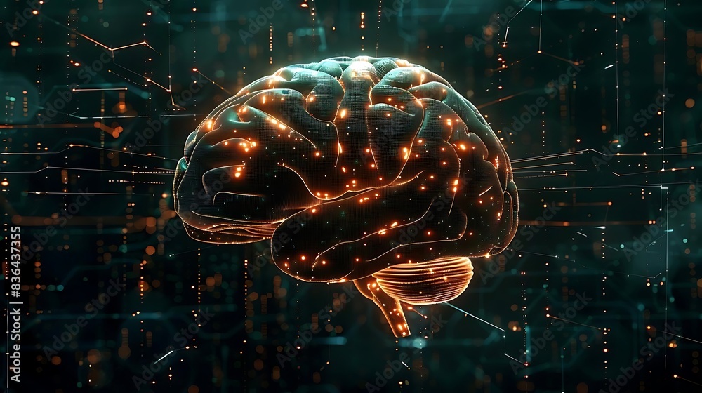 neural interface technology in the brain a computer screen displays a ...