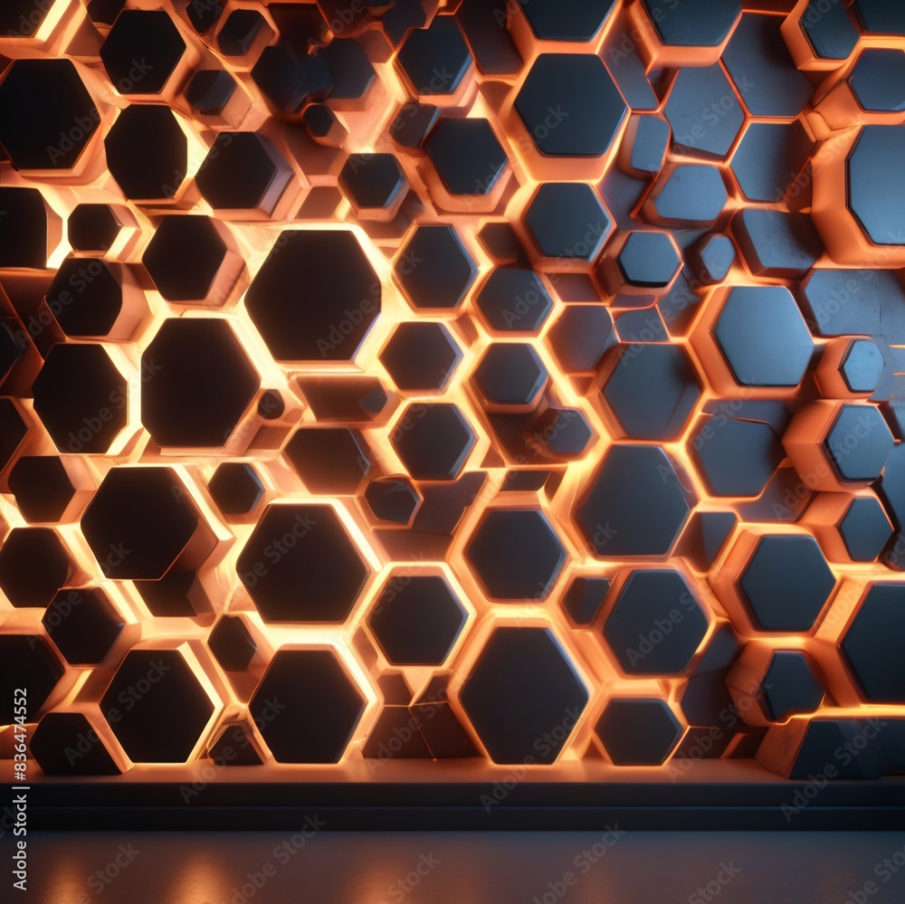 abstract background with hexagons, hexagon, texture, design, vector ...