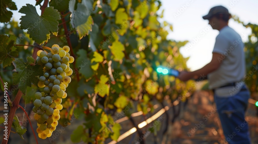 Through a tingedge app vineyard managers can track the growth and ...