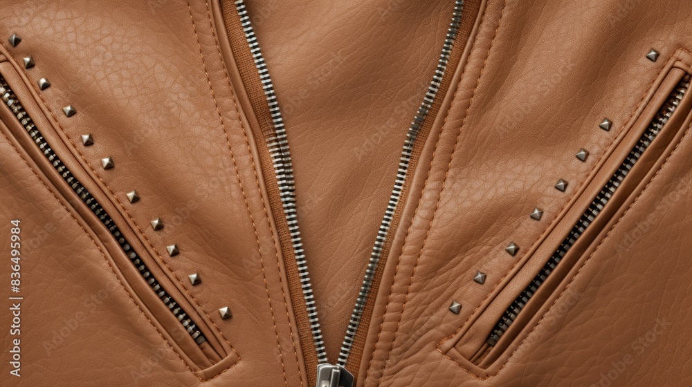 Get a closer look at the sleek and stylish leather jacket texture in ...