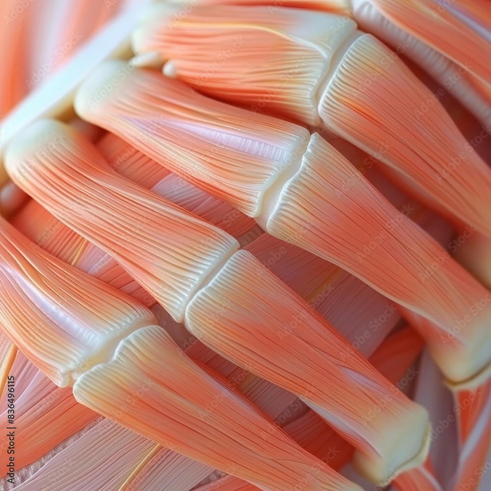 Detailed medical illustration showcasing anatomic muscle textures in ...
