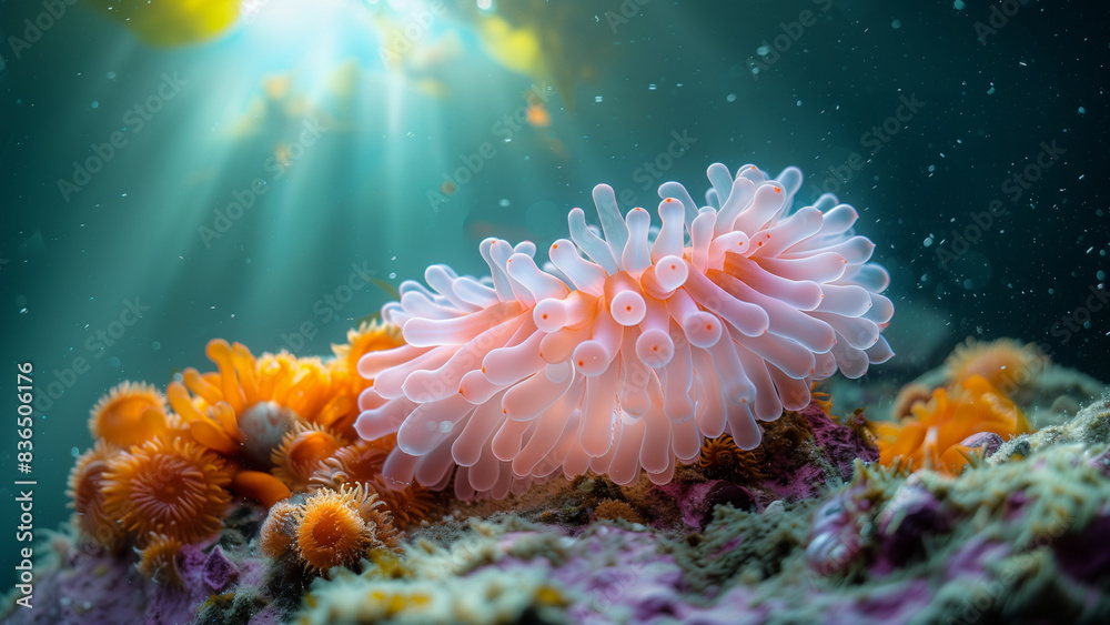 Condylactis Anemone- anemone, coral reef, aquatic, marine life, sea ...
