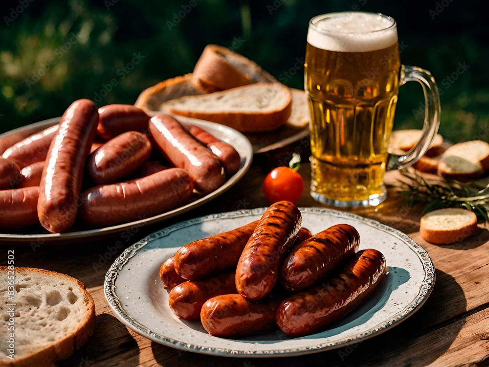 Polish Kielbasa at a Family Gathering: a platter of kielbasa sausages ...