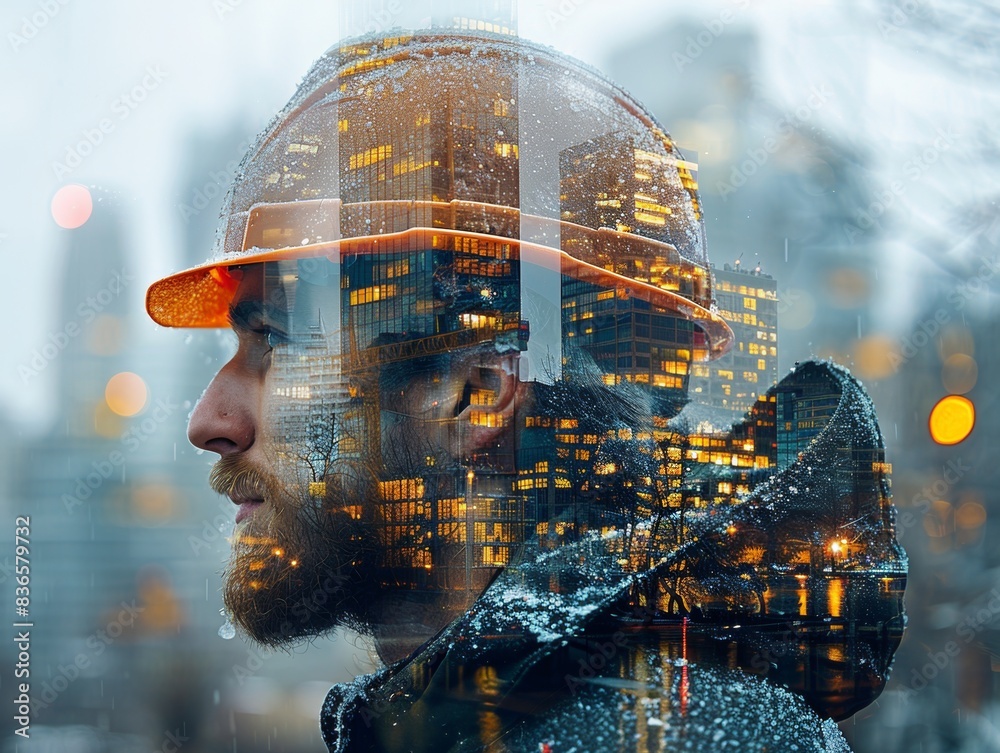 Dynamic Construction Manager Overseeing Urban Development Projects with ...