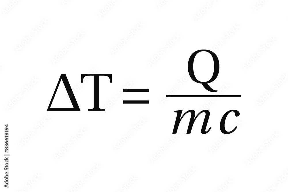 Temperature Formula on the white background. Education. Science. School ...