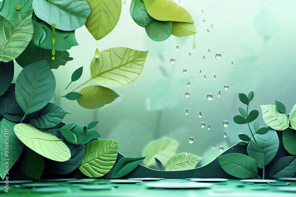 Interactive digital art piece featuring leaves that change color when ...