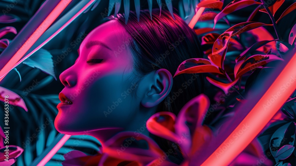 Art Nouveaustyle wallpaper with stylized flowers and sinuous lines that ...