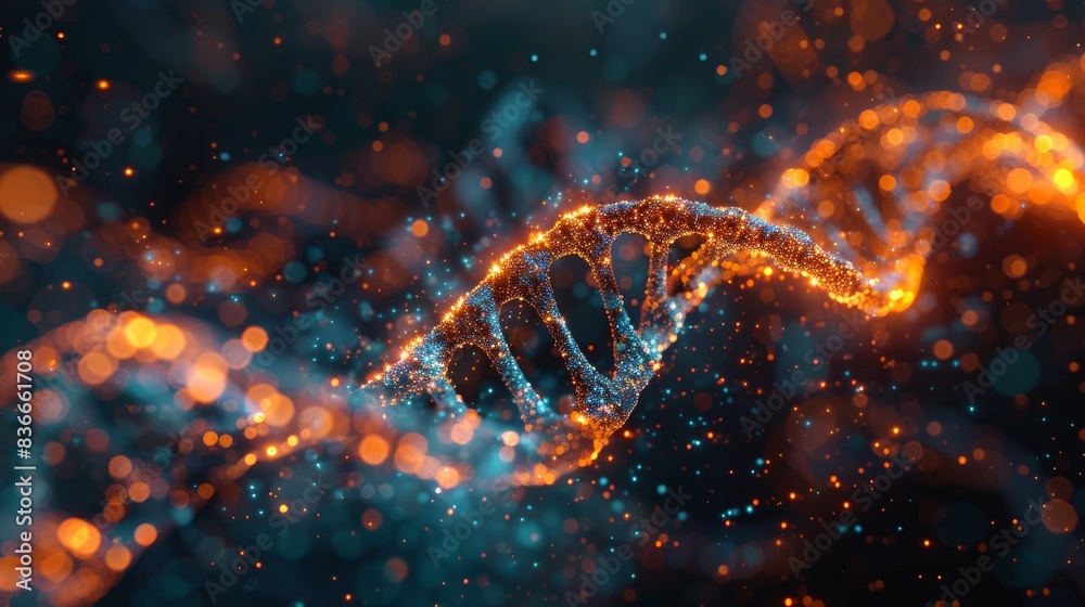 Stylized DNA Helix Structure for Scientific Design Generative AI Stock ...