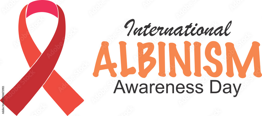 International Albinism Awareness Day banner on transparent background ...
