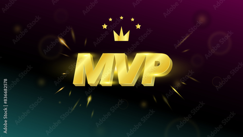 Golden MVP, emblem reward Most Valuable Player for video games or ...