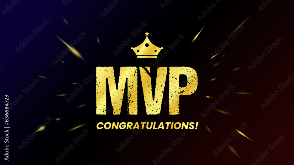 Golden MVP, emblem reward Most Valuable Player for video games or ...