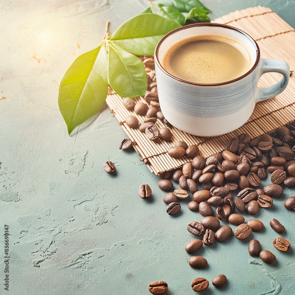 Cup of Coffee on a Table - Cozy Setting with Cappucino or Black Coffee ...