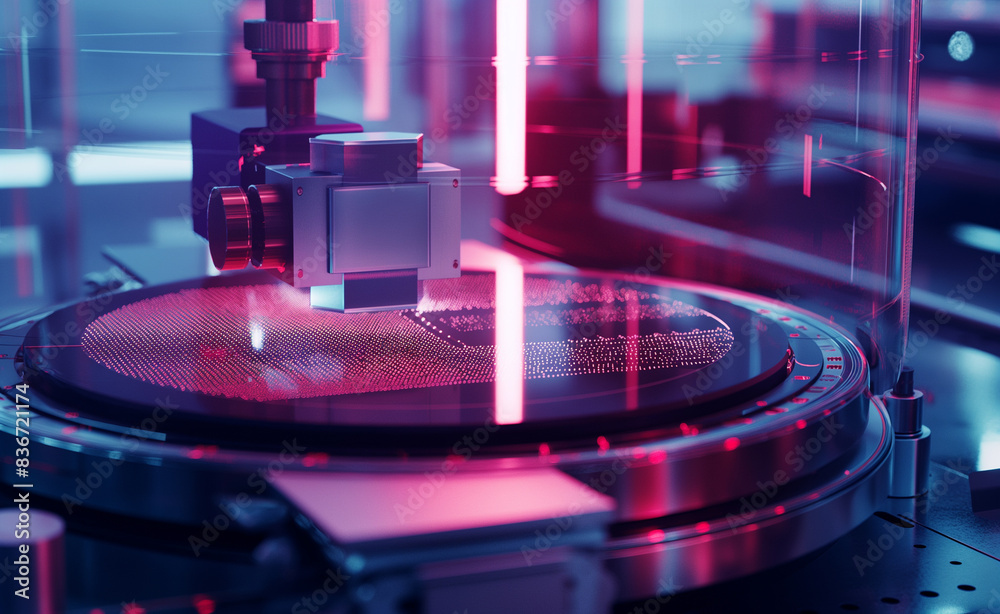 Atomic layer deposition process in AI chip production, highlighting the ...