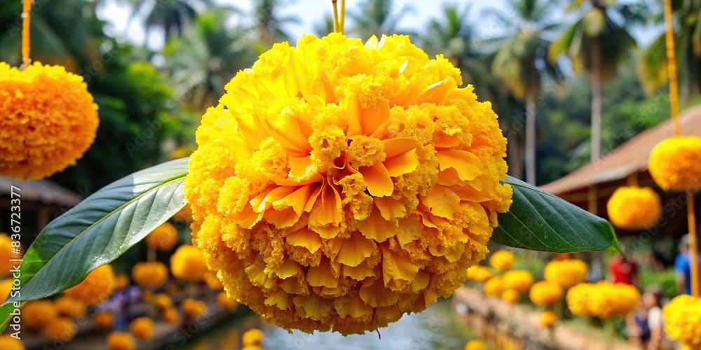 of Kani Konna flower, symbol of Vishu celebration in Kerala Stock ...