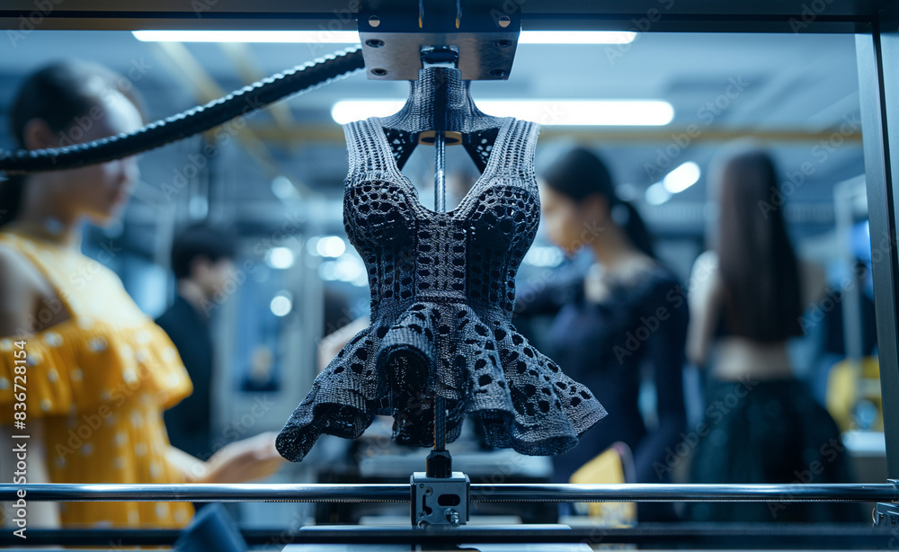 3D printer creating custom fashion items tailored to individual ...