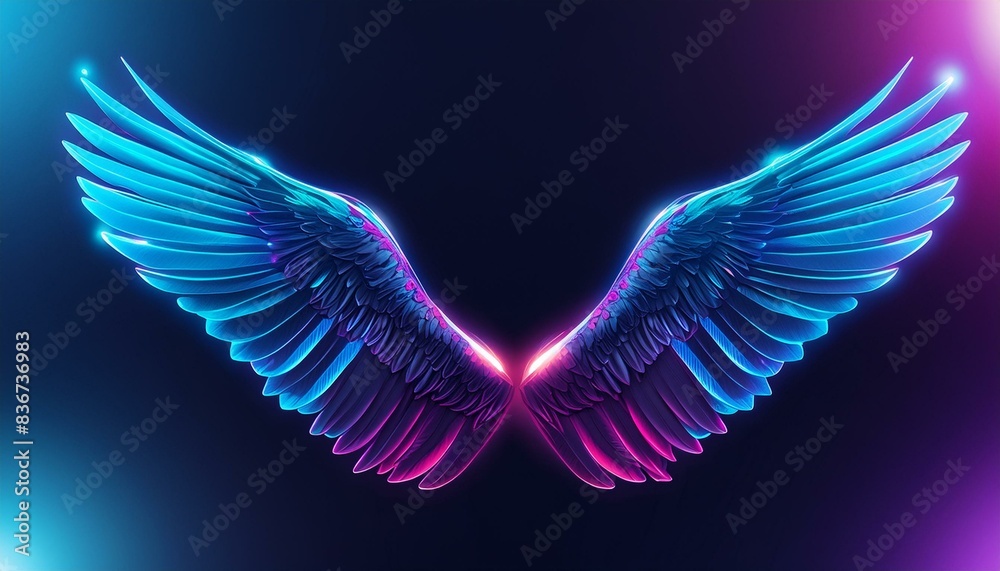 background with wings, wallpaper angel wings, angel wings on black ...