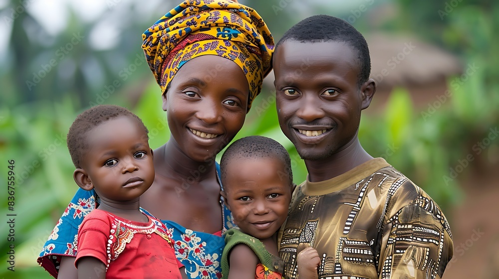 Burundian family. Burundi. Families of the World. A smiling family with ...
