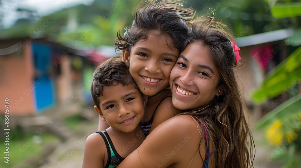 Honduran family. Honduras. Families of the World. A joyful young woman ...