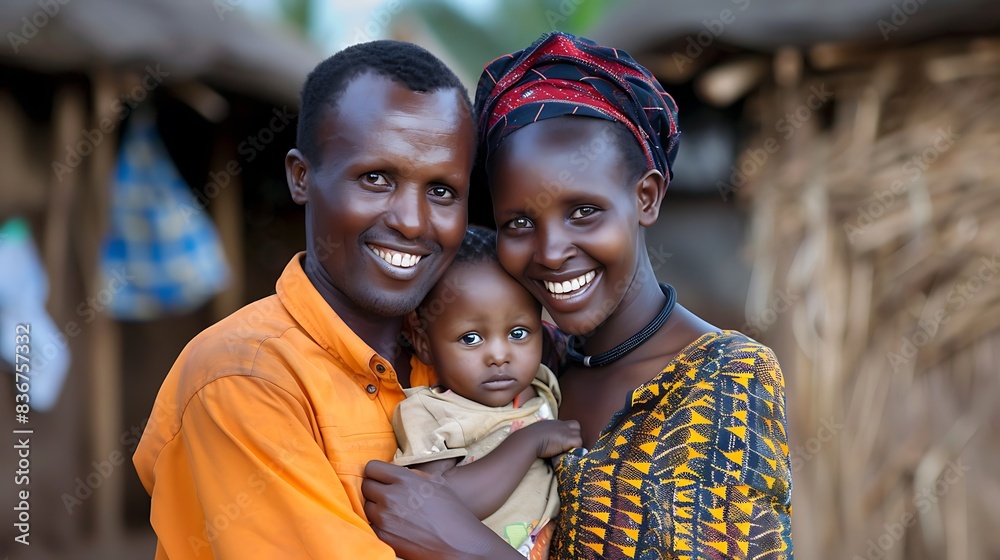 Kenyan family. Kenya. Families of the World. A smiling family with an ...