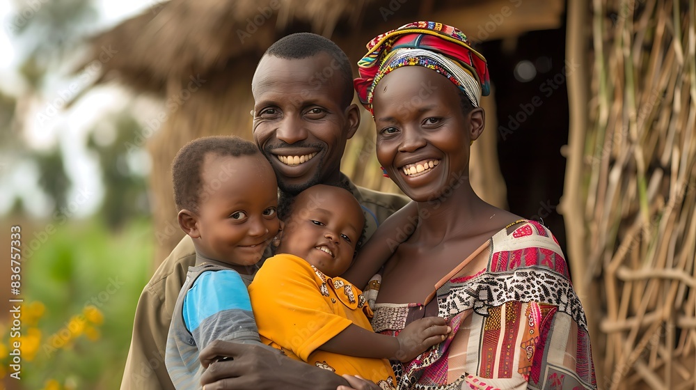 Kenyan family. Kenya. Families of the World. A happy family with two ...