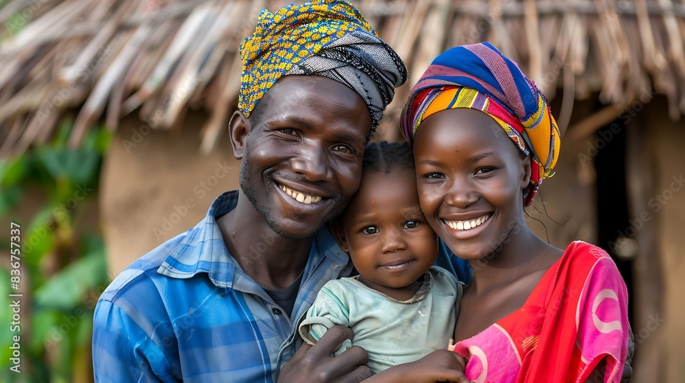 Kenyan family. Kenya. Families of the World. A happy family with bright ...
