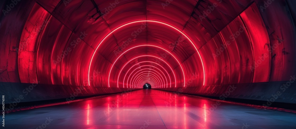 With only a red light to guide the way, the tunnel vanishes into the ...