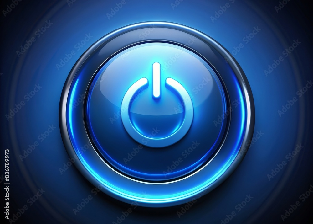 Ilustração do Stock: Blue glowing reset button in render , reset, blue ...