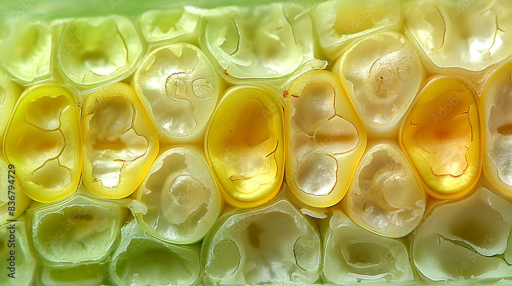 STEM CROSS SECTION. Corn (Zea), Herbaceous Monocot, 25X. Shows ...