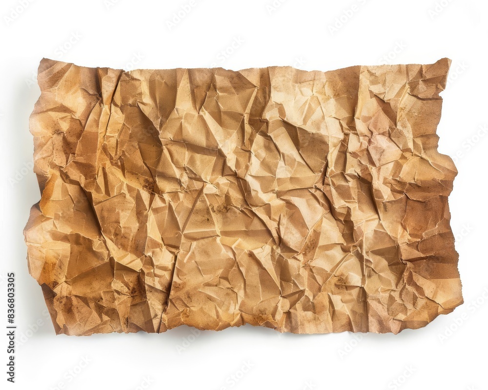 sprite sheet, long blank of crumpled paper for text box UI parts, plain ...