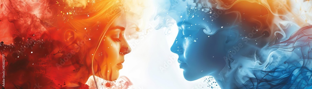 Produce an overhead perspective of a psychic battle between two ...