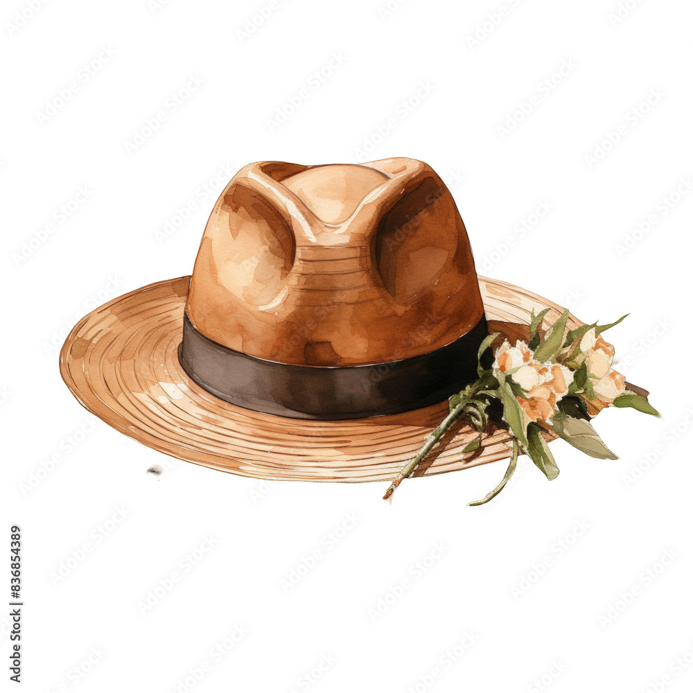 watercolor hat clipart png Stock Illustration | Adobe Stock