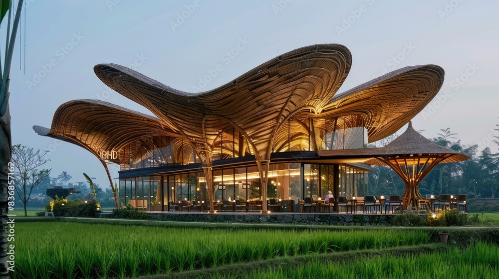 Bamboo in Southeast Asia's rice fields, known for its unique, eco ...