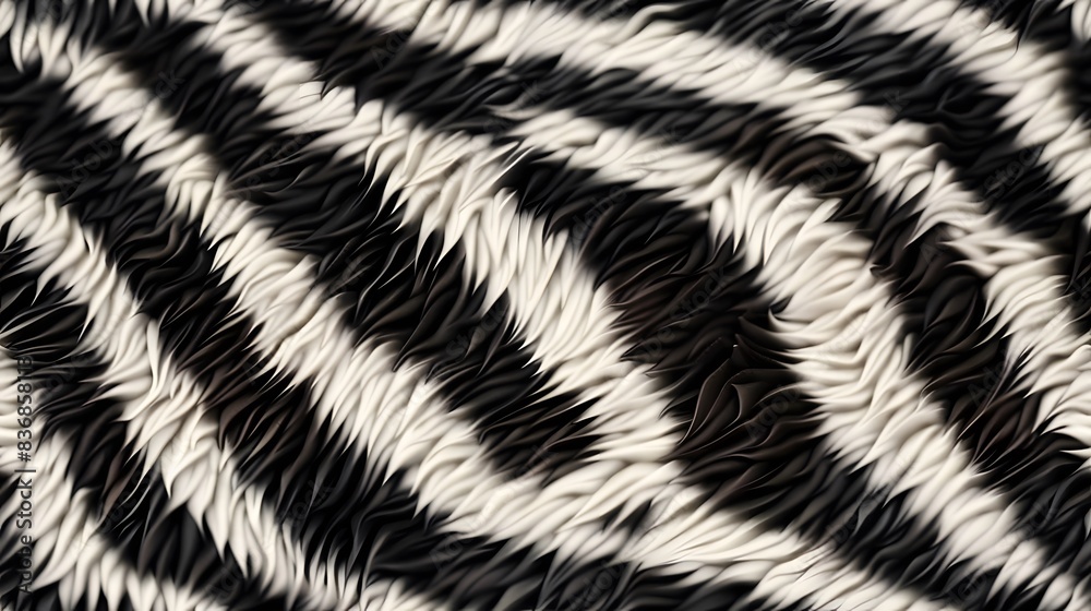 Seamless vertical zebra skin or tiger stripe pattern tileable black and ...