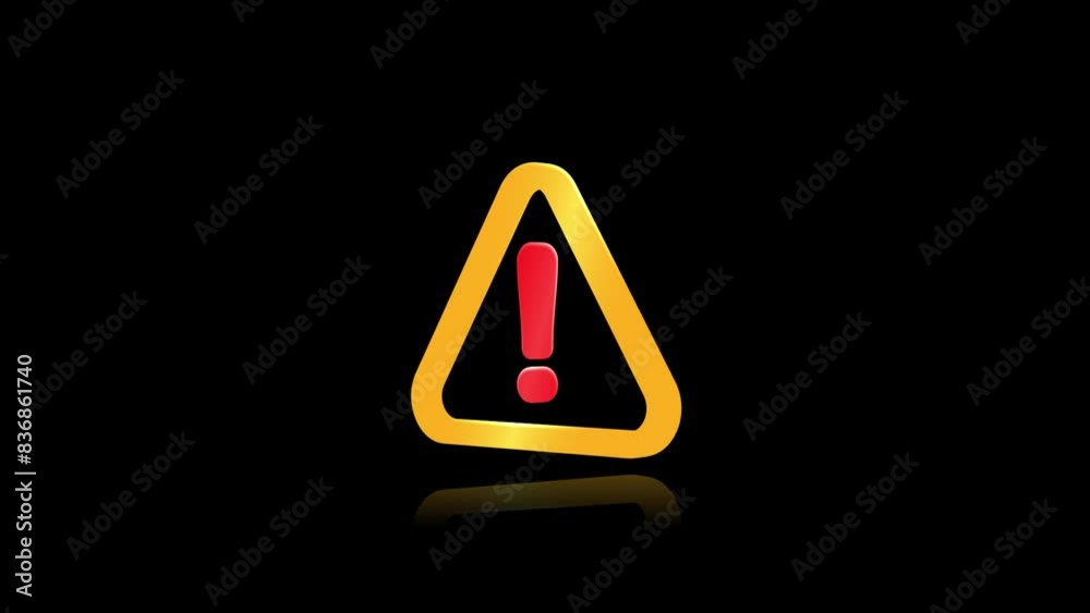 Dangerous Symbol Animation, Red Alert Warning Symbol, Warning Sign ...
