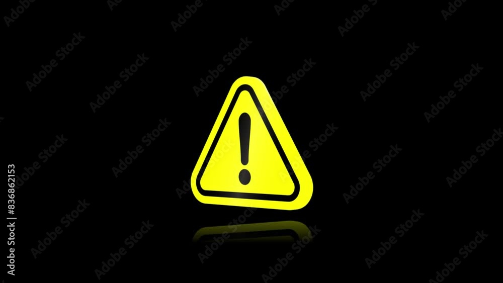 Security Alert, Red Alert Warning Symbol, Warning Sign Animation Video ...