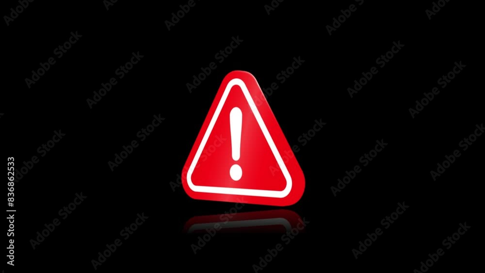 Red Alert Warning Symbol, Danger Symbol Animation, Warning Sign ...