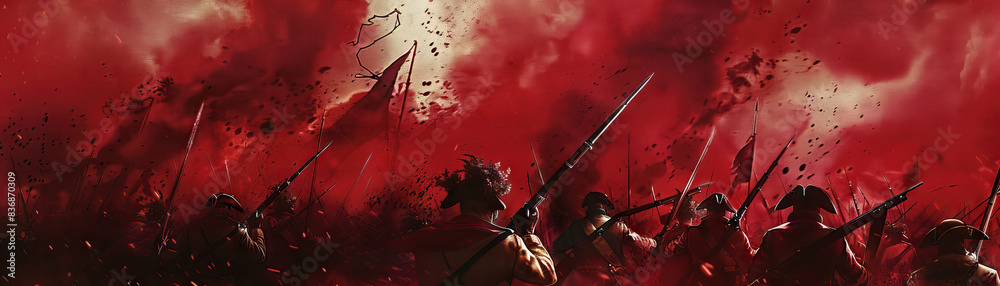 Revolutionary War (Red): Signifies armed conflict and military action ...
