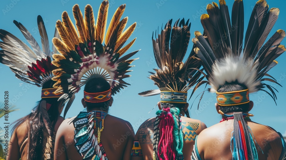 Traditional Tribal Ceremony. A realistic photo of a traditional tribal ...