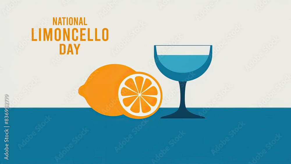National Limoncello Day, Illustration, National Limoncello Day poster ...