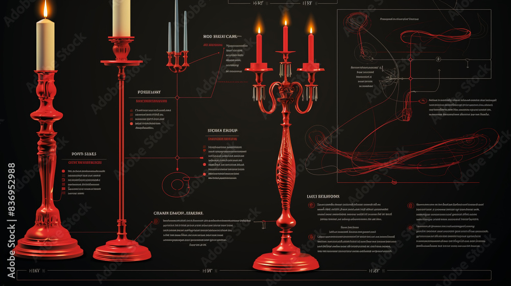 A dynamic infographic illustrating the anatomy of a candlestick ...