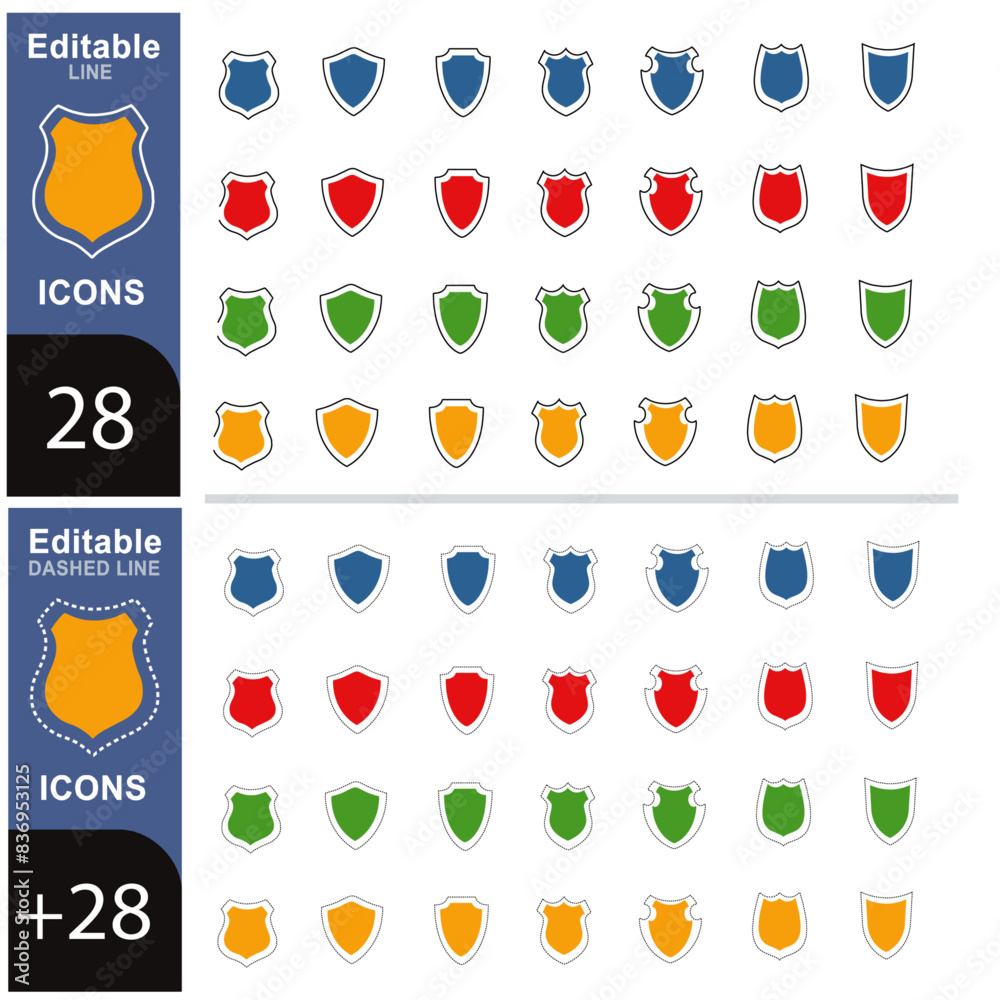 Defense Editable Icons set. Vector illustration in modern thin line ...