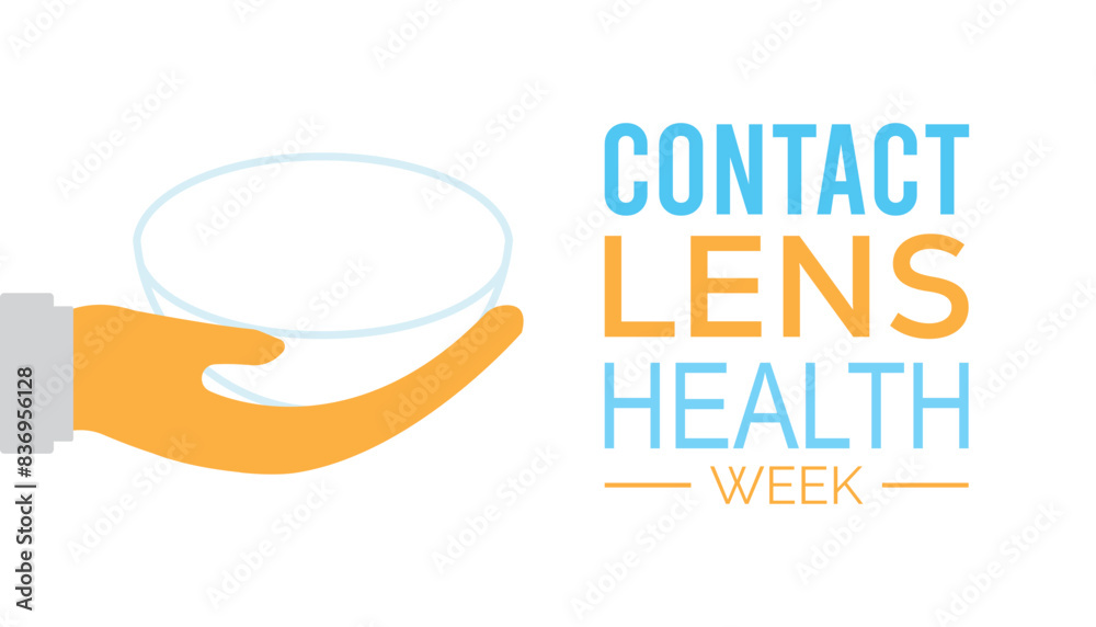 Contact Lens Health Week is observed every year on August.banner design ...