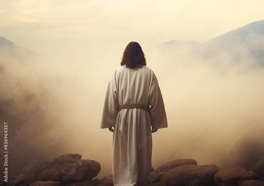 Jesus on the Mount: Commissioning His Disciples in Galilee, instructing ...