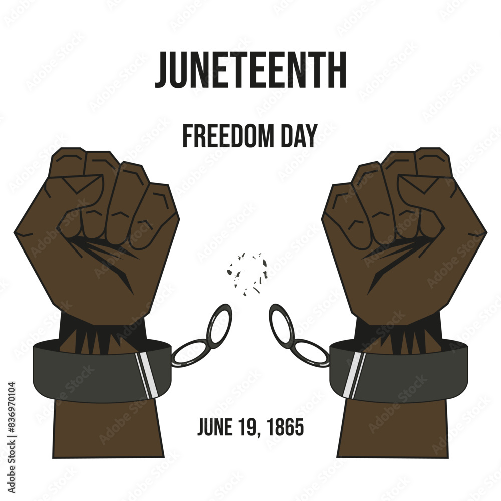 Juneteenth Freedom Day design t-shirt print, flyer, poster cover ...