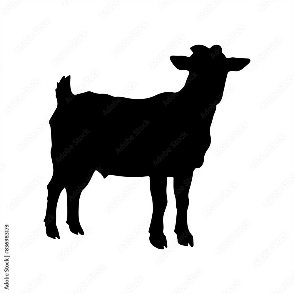 Boer goat silhouette isolated on white background. Boer goat icon vector illustration design ...