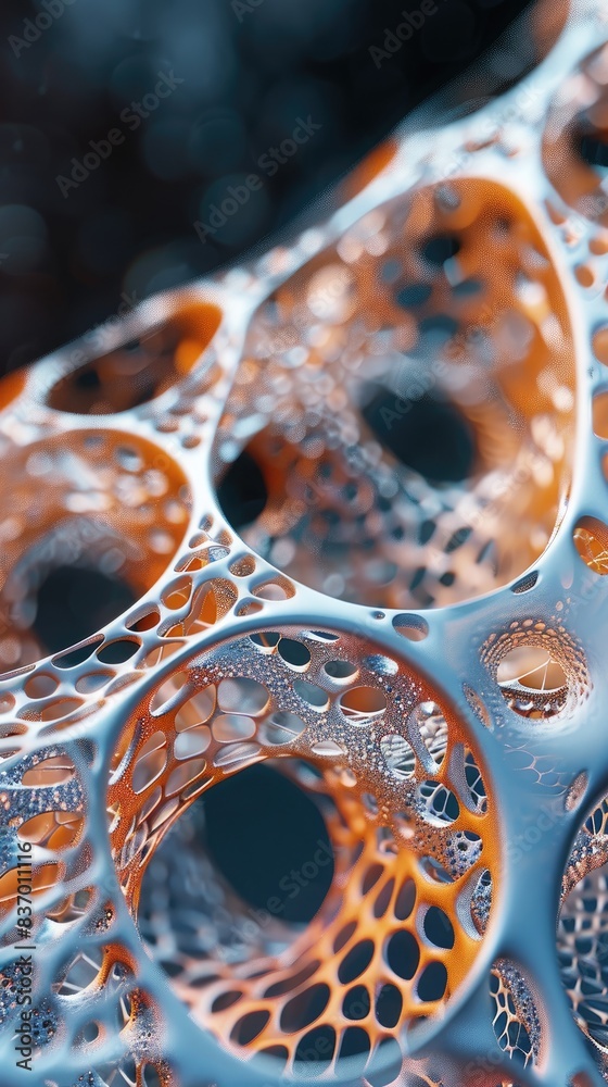 3D illustration of human skin at a macro level, highlighting the ...