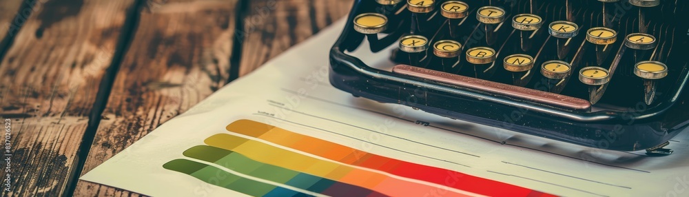 Old-school feedback survey on a typewriter with vintage paper ...