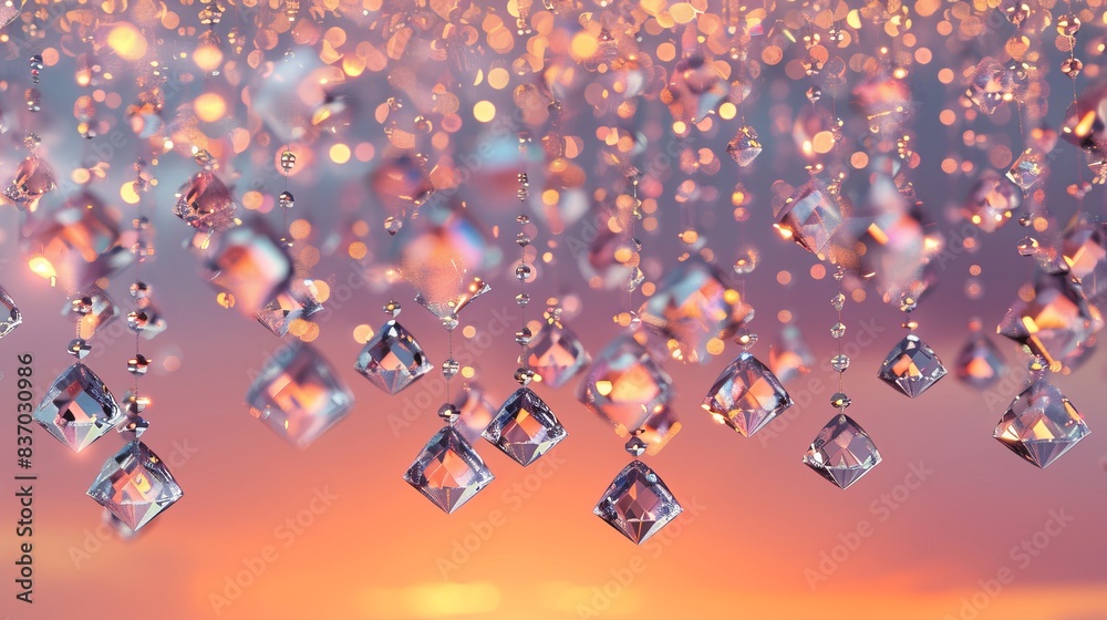 3D Illustrate of A luxurious background featuring a 3D array of ...