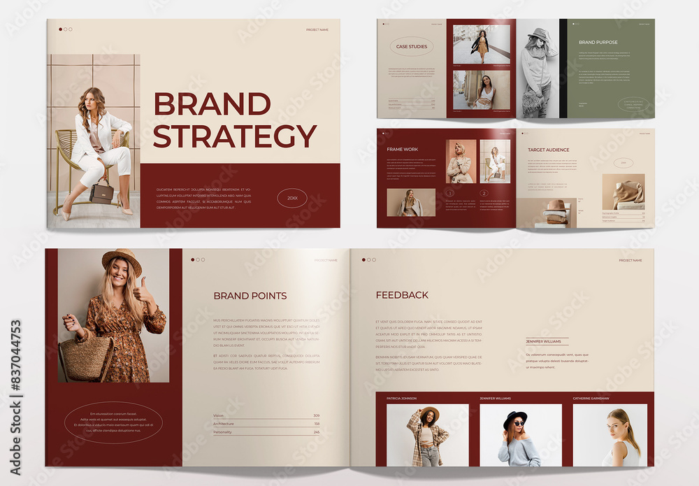 Brand Strategy Landscape Brochure Layout Stock Template | Adobe Stock